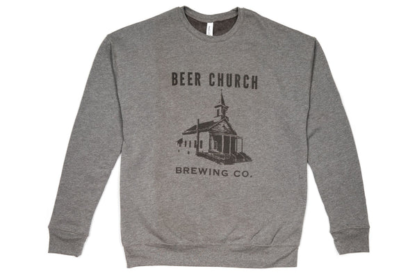 Beer Church Retro Logo Brewery Crew Sweatshirt | Crewneck Vintage Swea ...